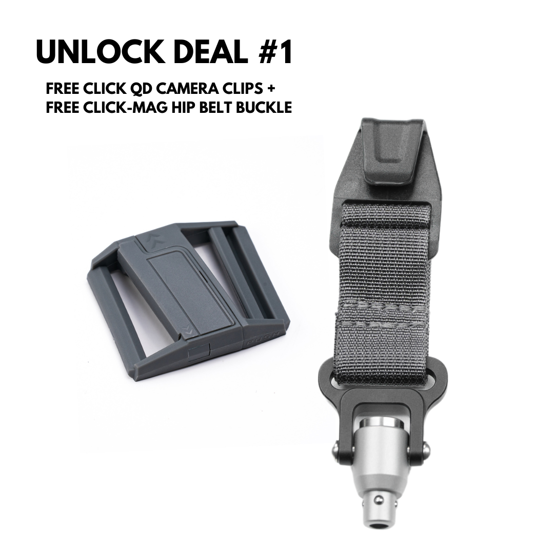 Atlas Click QD Camera Clip for Hiking with Camera Gear – AtlasPacks
